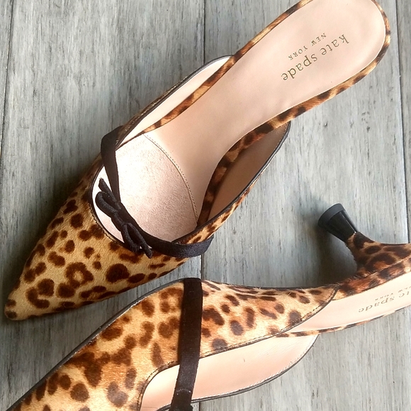 kate spade | Shoes | Kate Spade L Carnation Leopard Print Calfhair ...